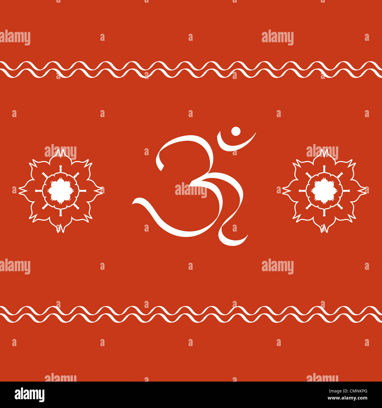 Divine OM symbol with traditional rangoli patterns Stock Photo - Alamy