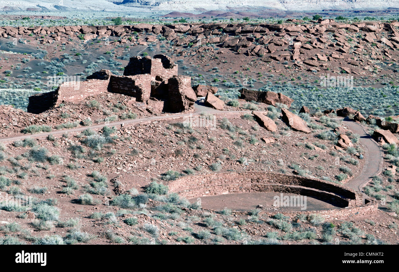 Native American ruins at Wupatki National Monument, located in north ...