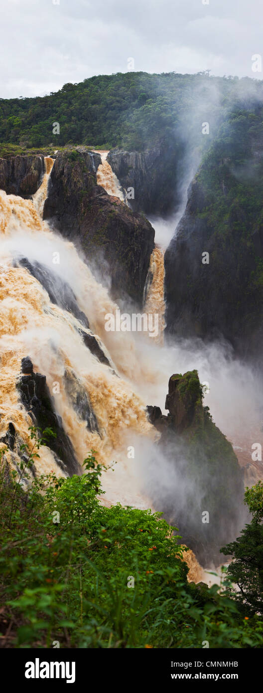 Barron Falls during the rainy season. Kuranda, Cairns, Queensland ...