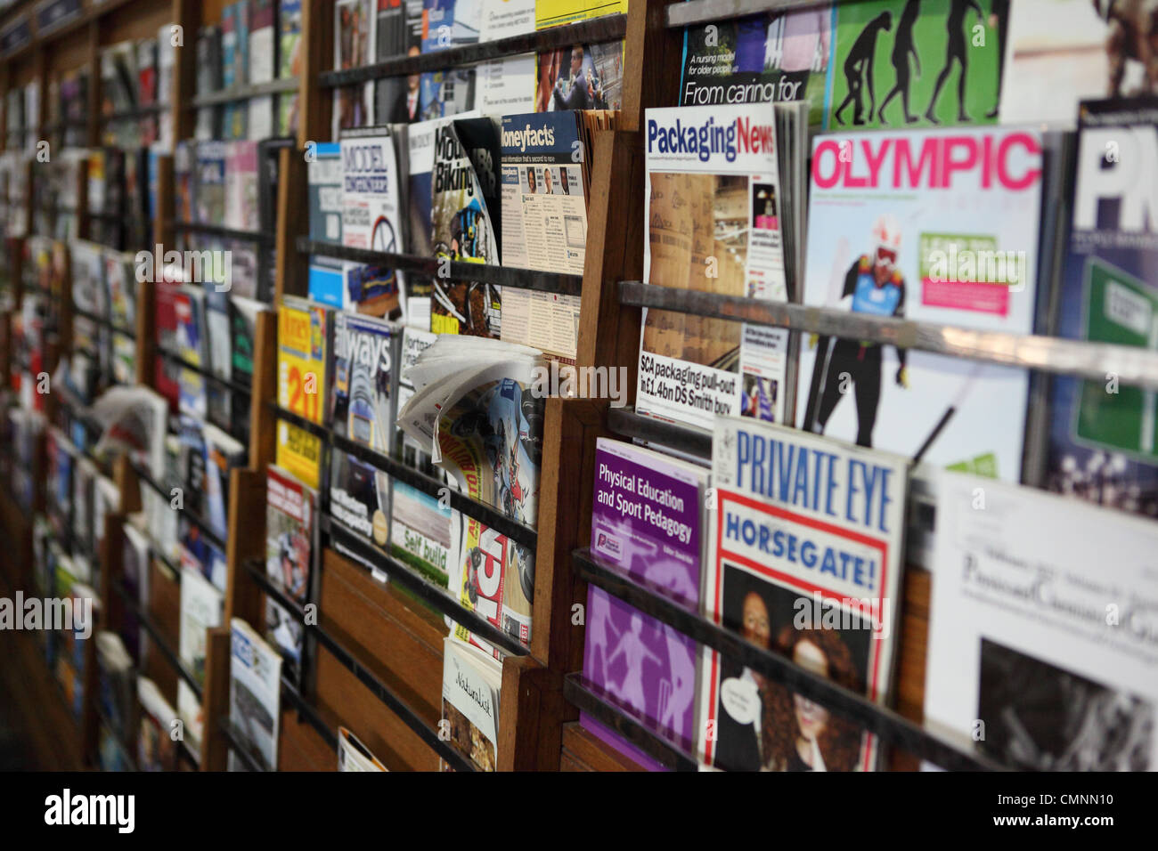 The magazine rack Sheffield Central Library, England Stock Photo - Alamy