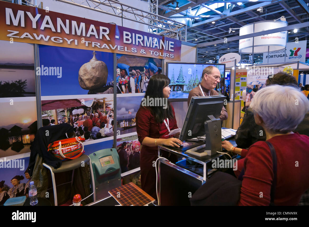 Myanmar booth travel International Tourism Show 2012 Paris Stock Photo ...