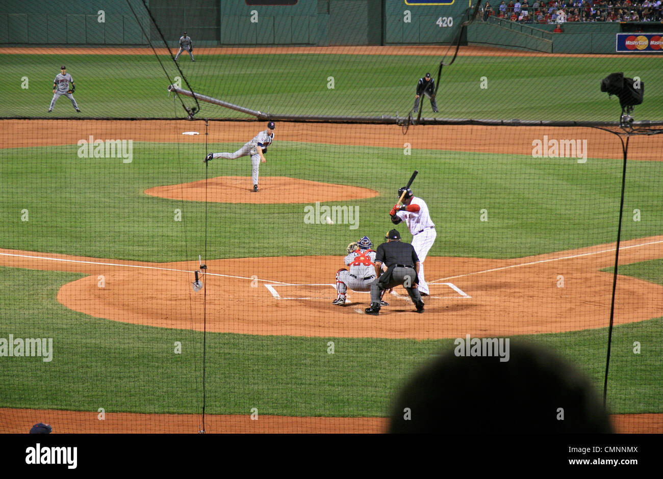 David Ortiz of the Boston Red Sox batting against Kevin Slowey of the ...