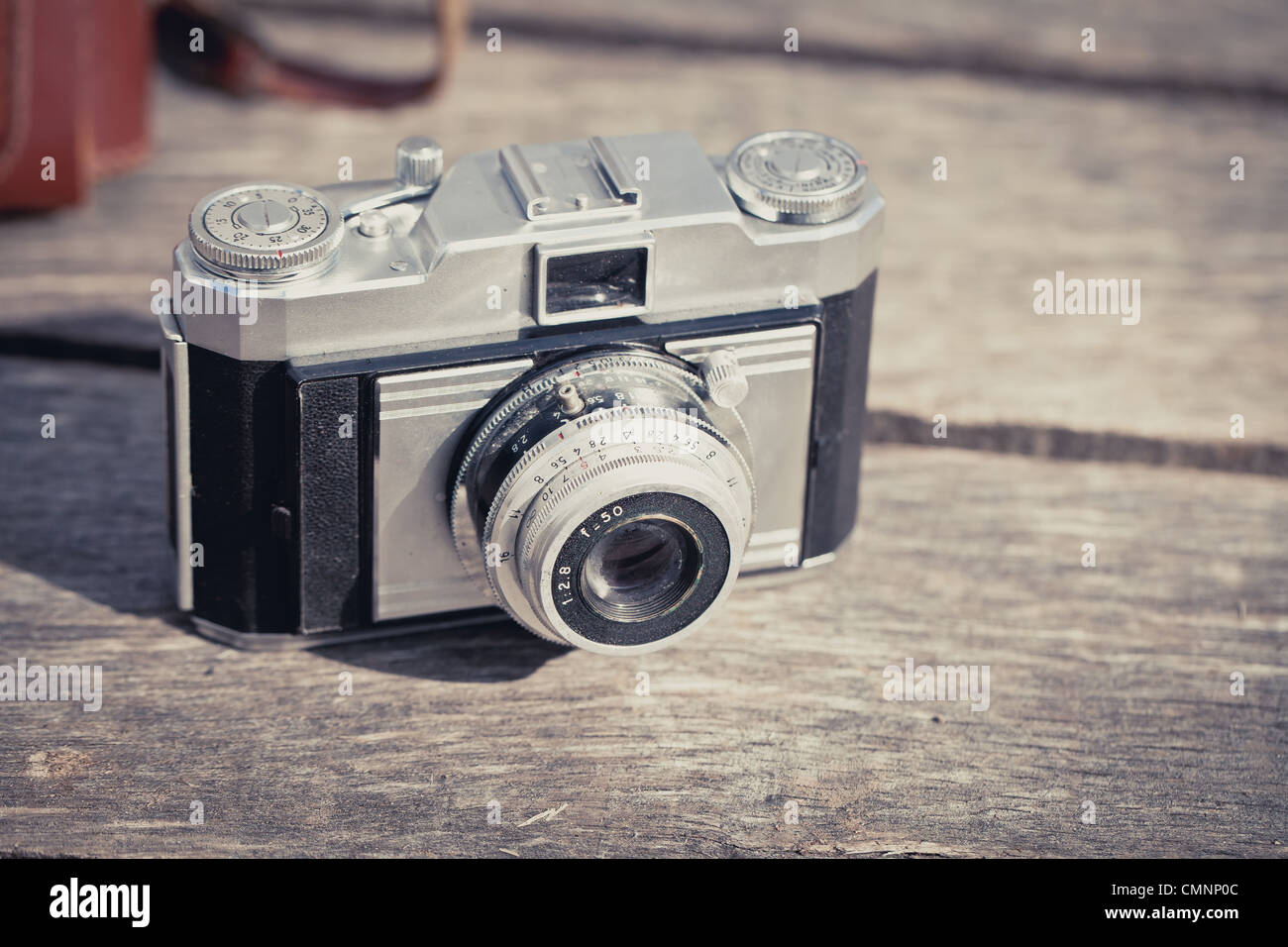 Old vintage camera with a nice design Stock Photo - Alamy