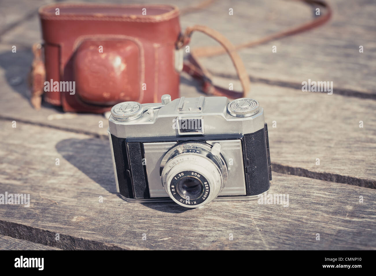 Old vintage camera with a nice design Stock Photo - Alamy