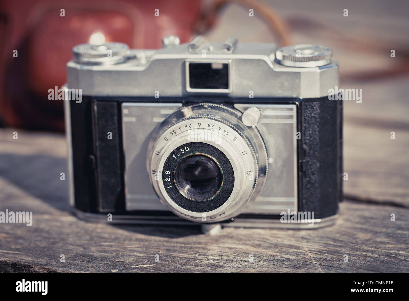 Old vintage camera with a nice design Stock Photo - Alamy