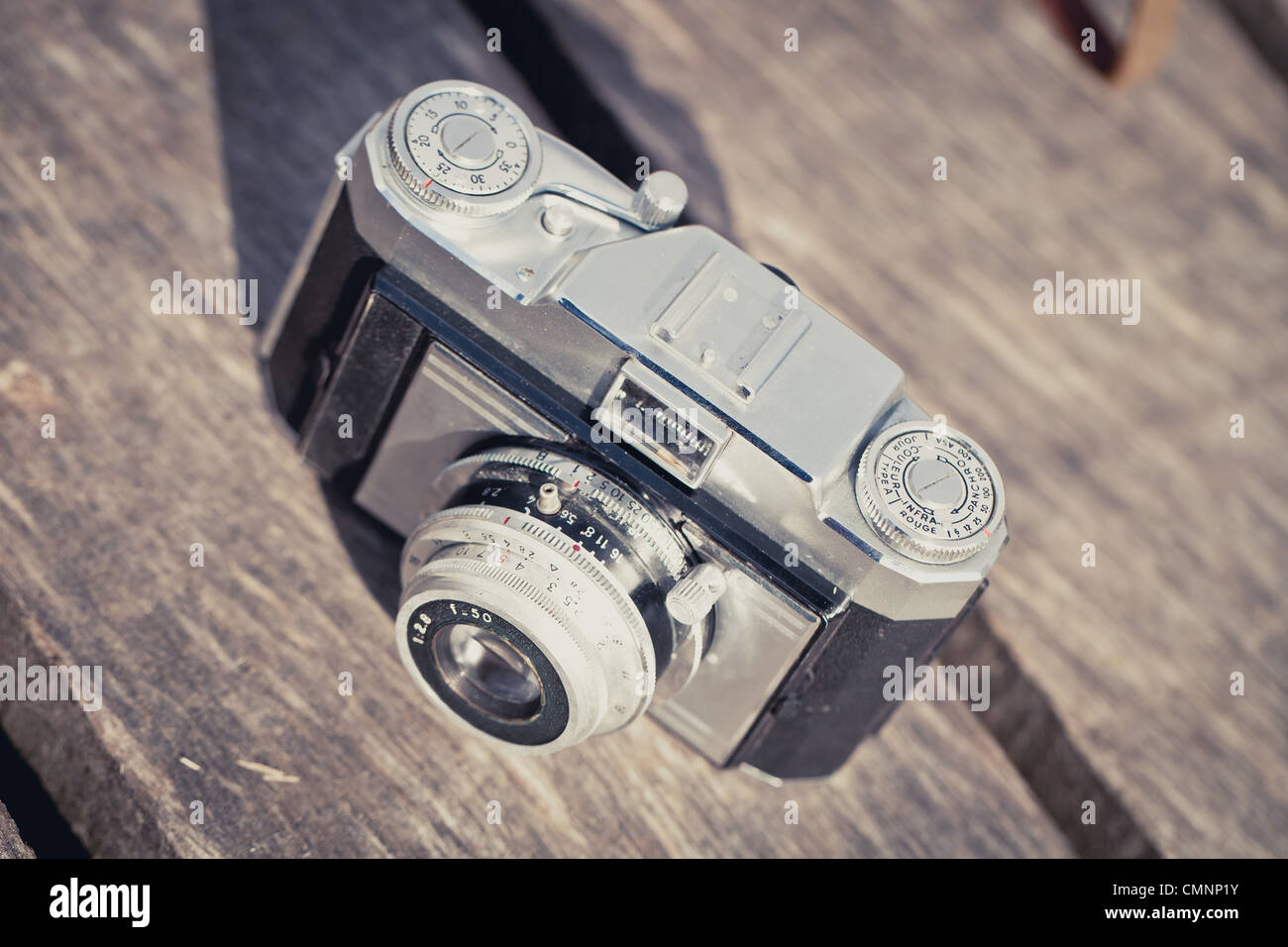 Old vintage camera with a nice design Stock Photo - Alamy