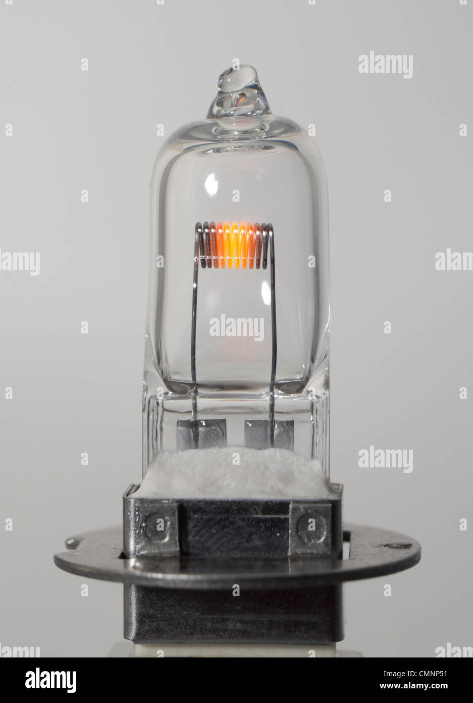 halogen light bulb with filament glowing Stock Photo - Alamy
