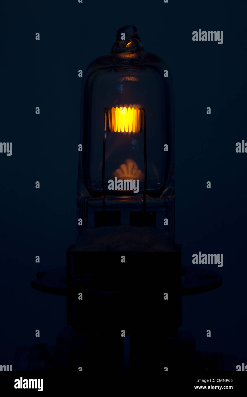 halogen light bulb with filament glowing Stock Photo - Alamy