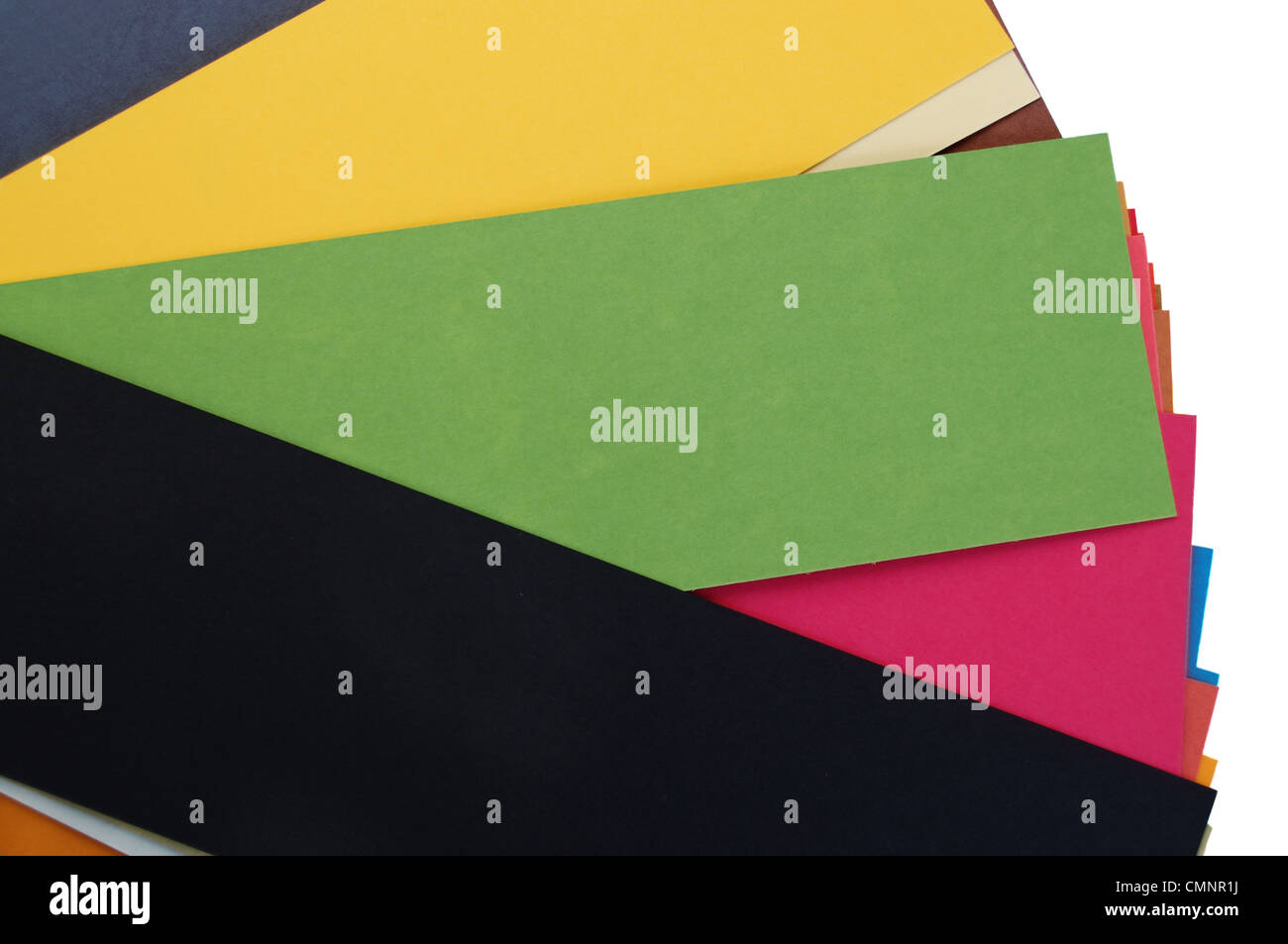 Pieces of colorful blank cardboard paper. Color swatch graphic design ...