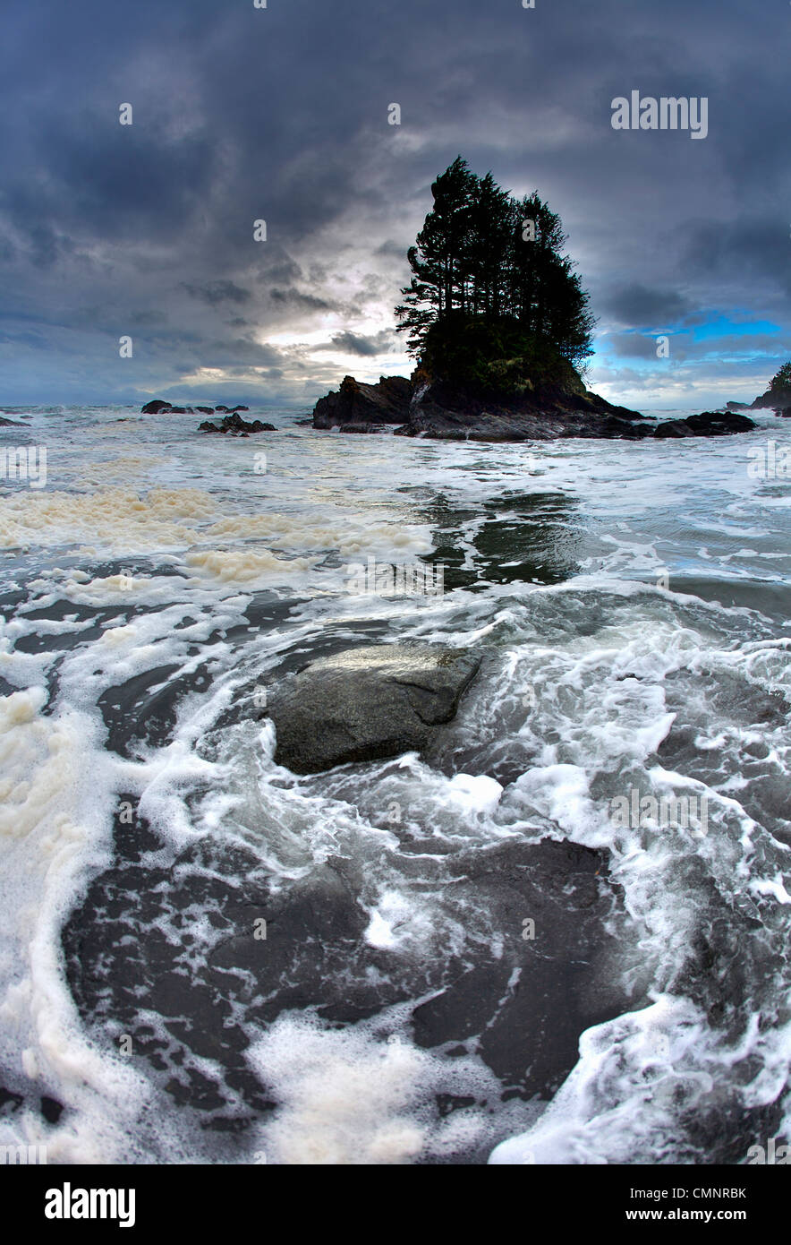 Stormy West Coast, Botany Bay, Vancouver Island, British Columbia Stock ...