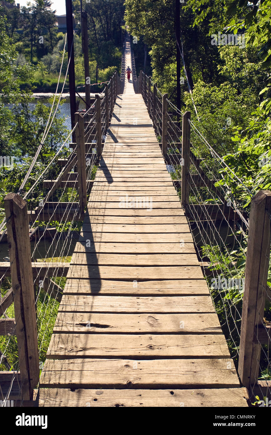 Souris Suspension Bridge, Souris, Manitoba Stock Photo - Alamy