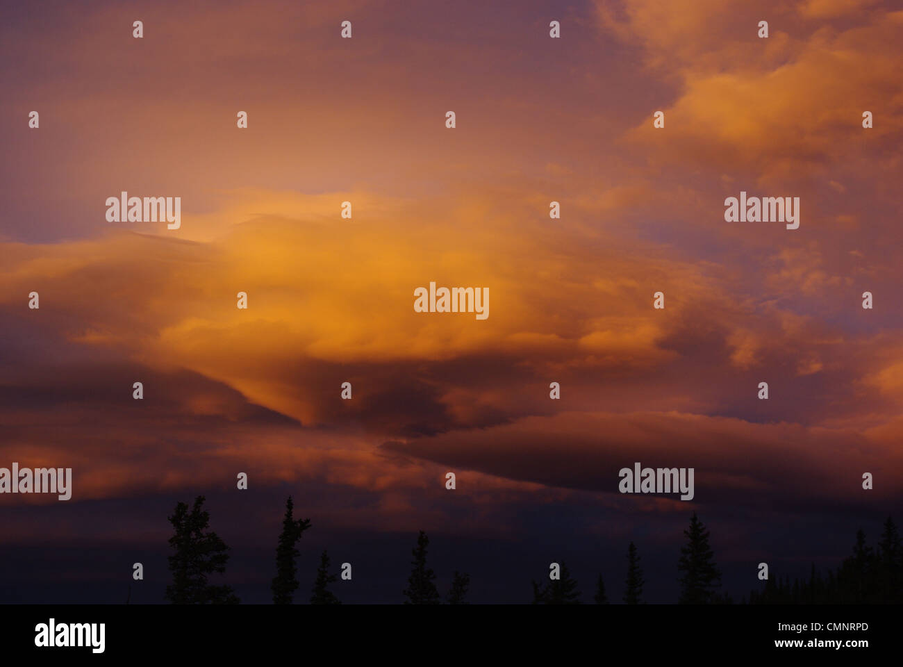 Powerful evening colours in the Rocky Mountains, Colorado Stock Photo ...