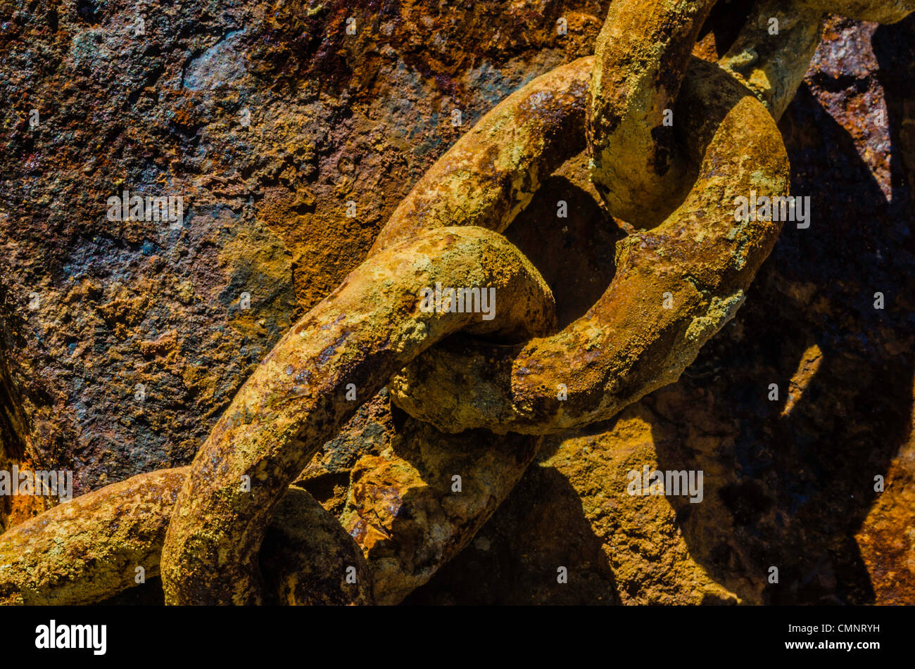Rusted anchor chain Stock Photo - Alamy