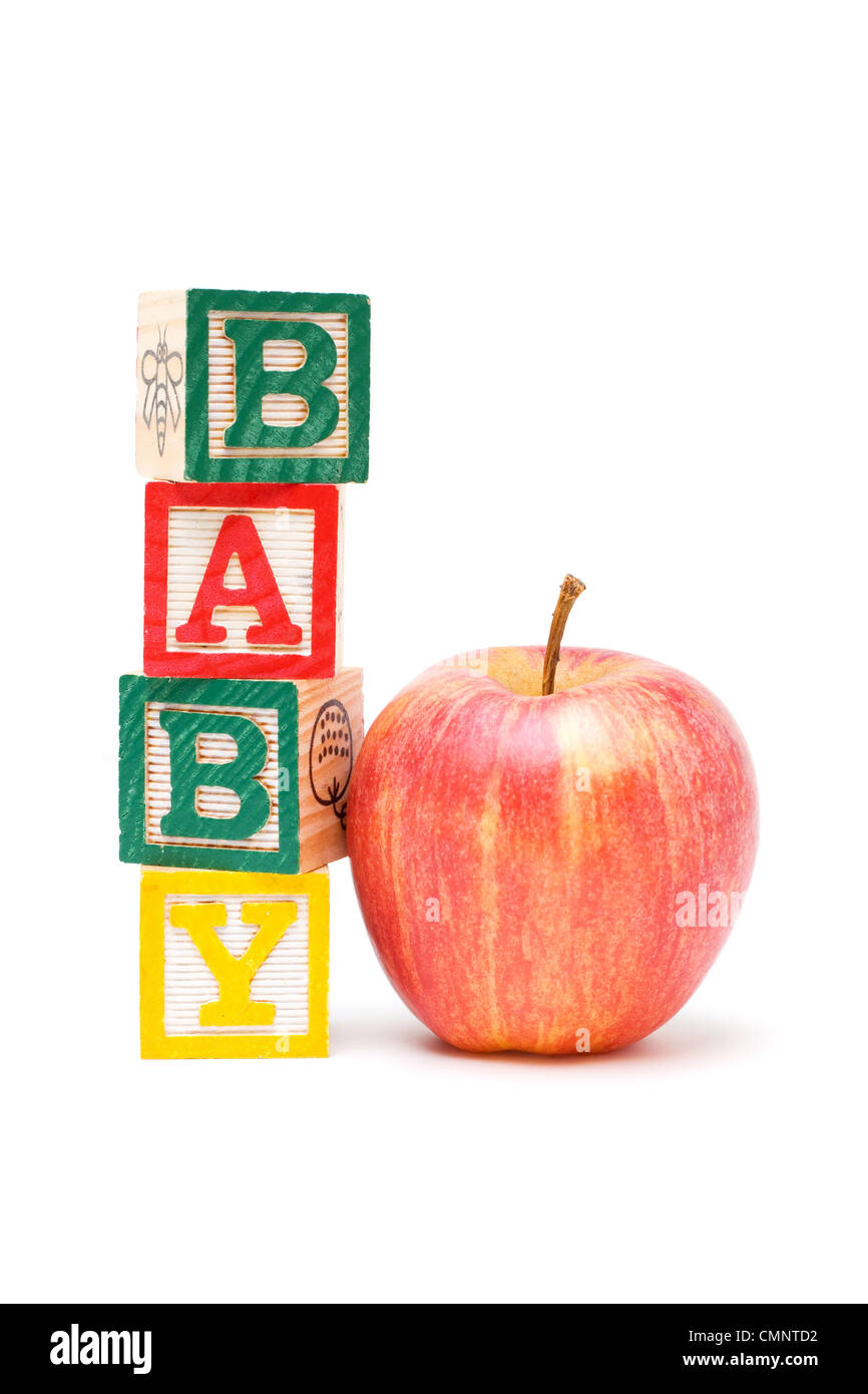 Apple abc blocks hi-res stock photography and images - Alamy