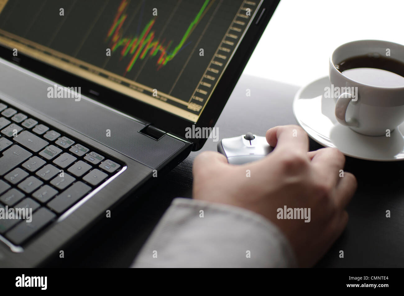 Stock diagram on the screen Stock Photo - Alamy