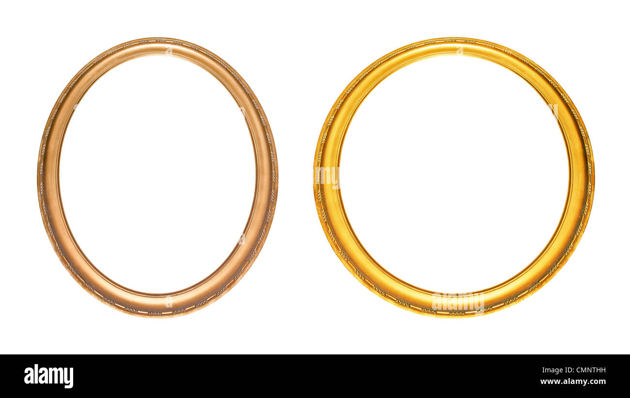 Oval gold frame Cut Out Stock Images & Pictures - Alamy