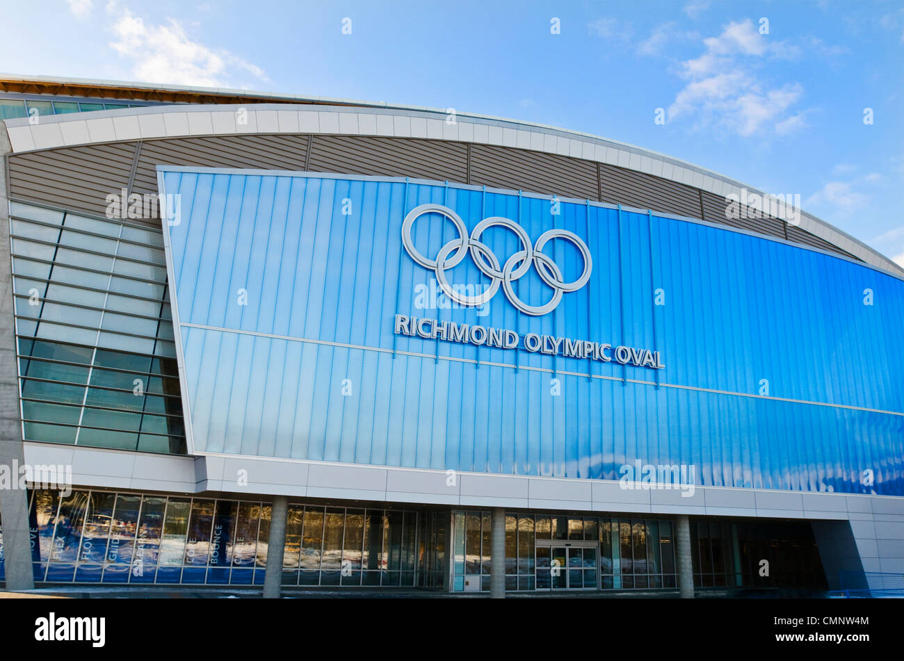 Front of Olympic speed skating oval in Richmond, British Columbia Stock ...