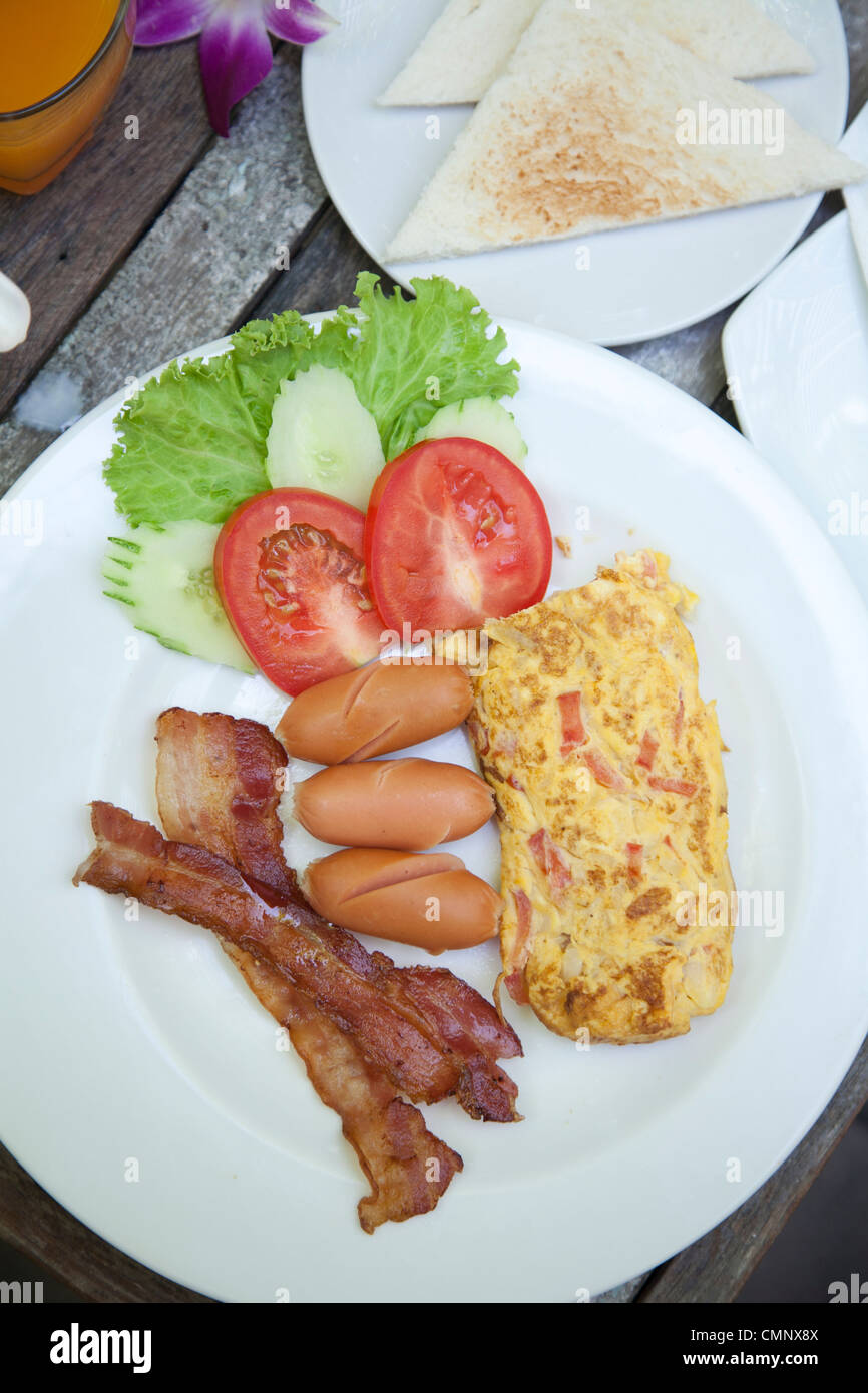 American breakfast, eggs, bacon, coffee Stock Photo - Alamy