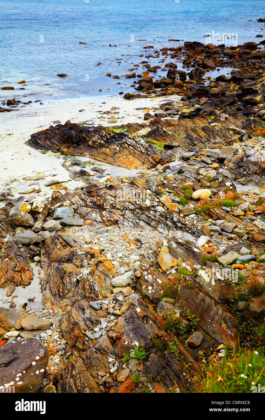 Detail of pebbles on the beach in summer season Stock Photo - Alamy