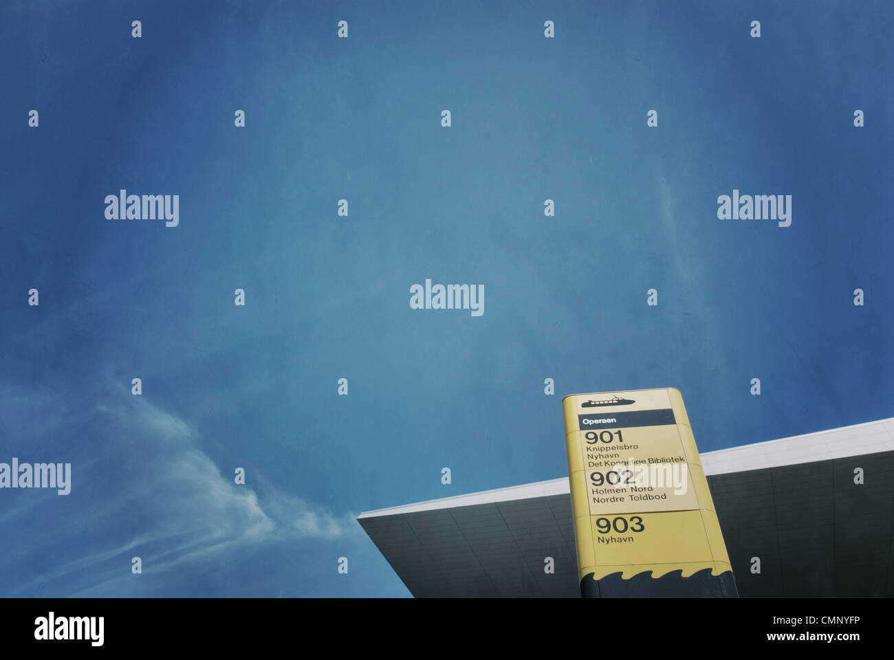 HARBOUR BUS STOP BY COPENHAGEN OPERA HOUSE Stock Photo - Alamy