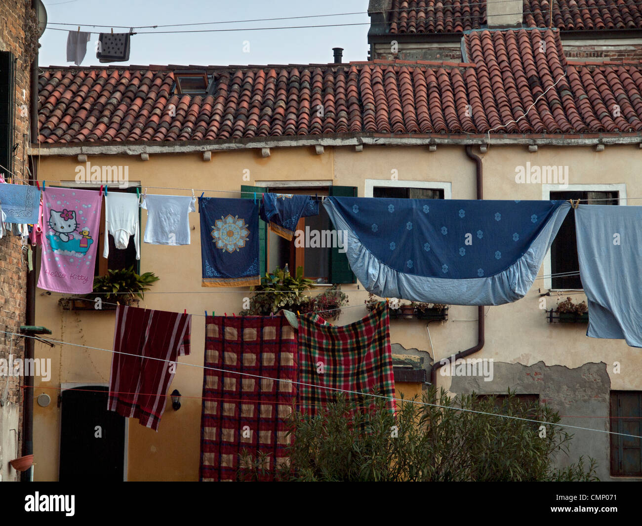 Washing on the Line Stock Photo - Alamy