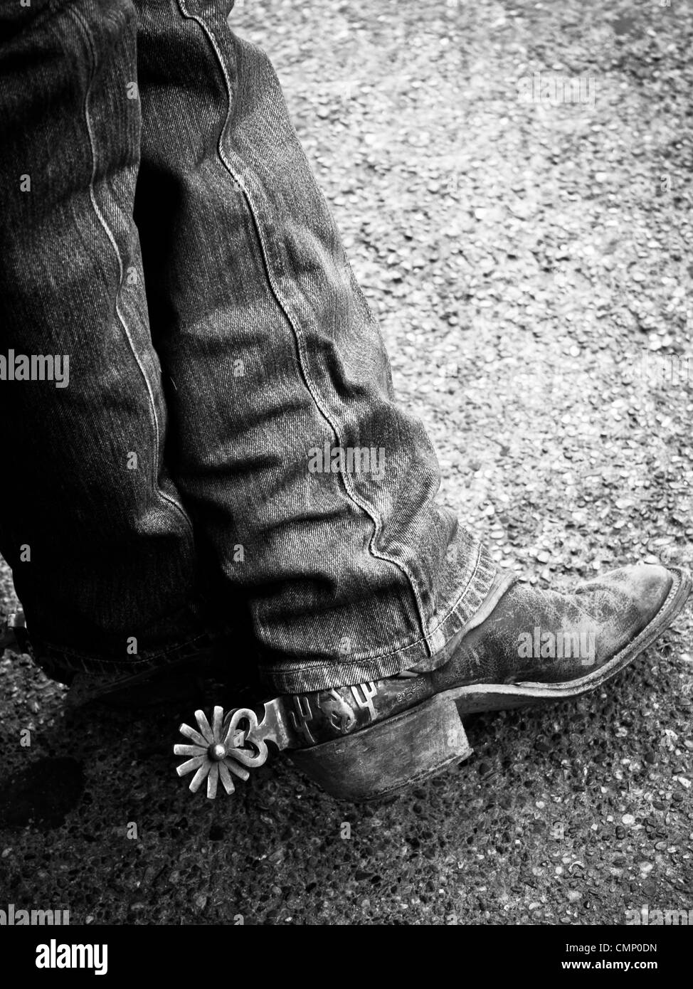 Western boots texas Black and White Stock Photos & Images - Alamy