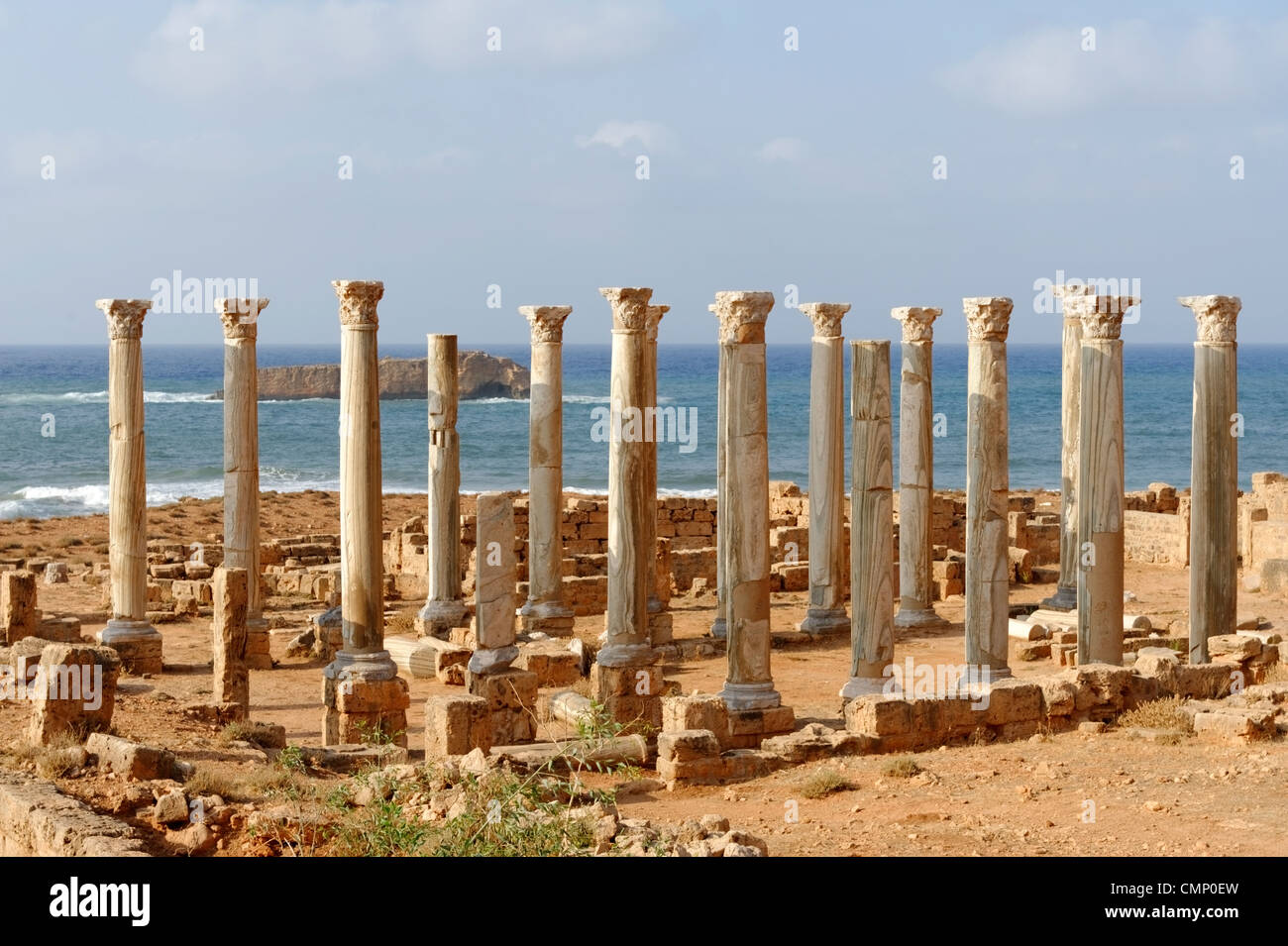 Apollonia. Libya. View of the imposing Eastern Church with its large ...