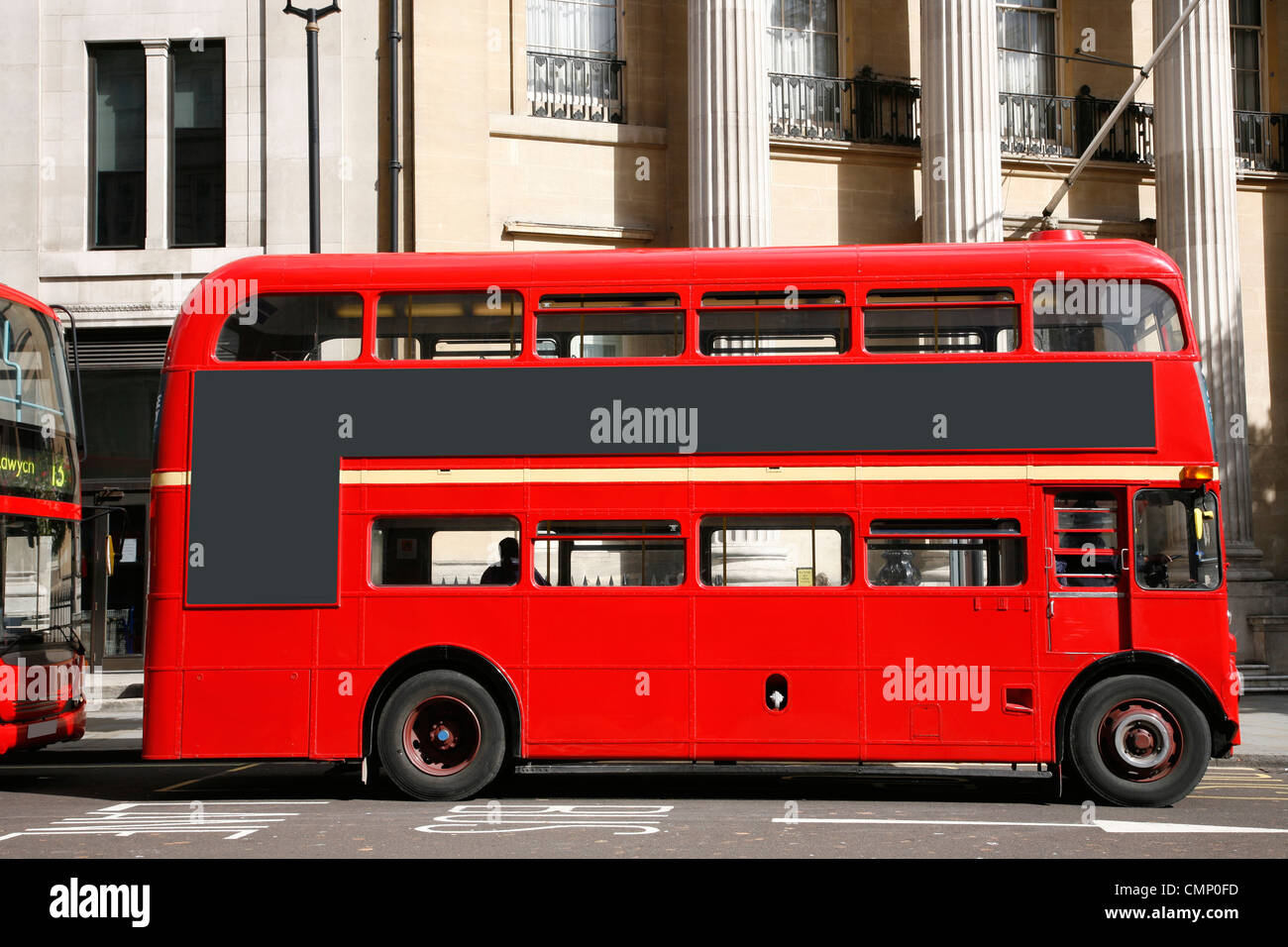 Route Master Bus in the street of London. Route Master Bus is the most ...