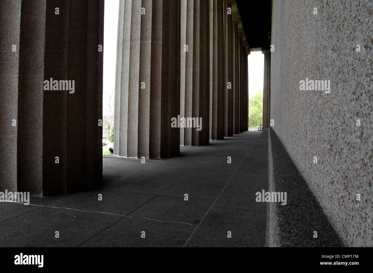 granite columns at the replica of the Parthenon in Nashville Tennessee ...