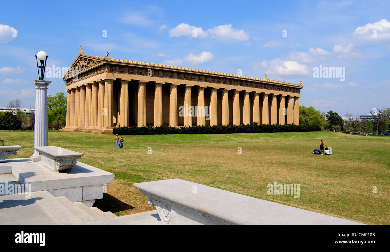 A full size replica of the Parthenon in Nashville, Tennessee Stock ...
