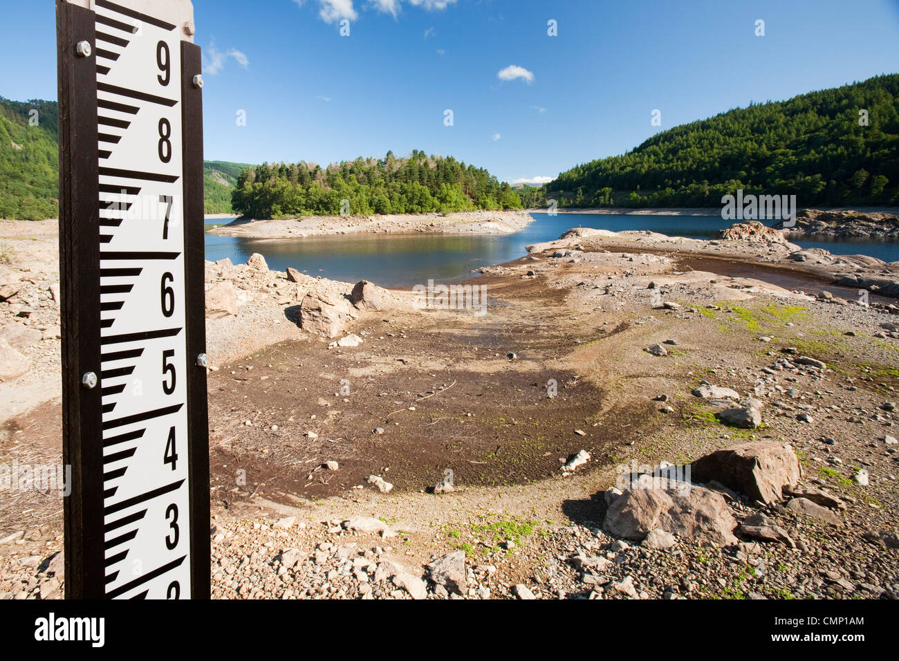 Thirlmere reservoir in the Lake District UK, with a hosepipe ban in ...