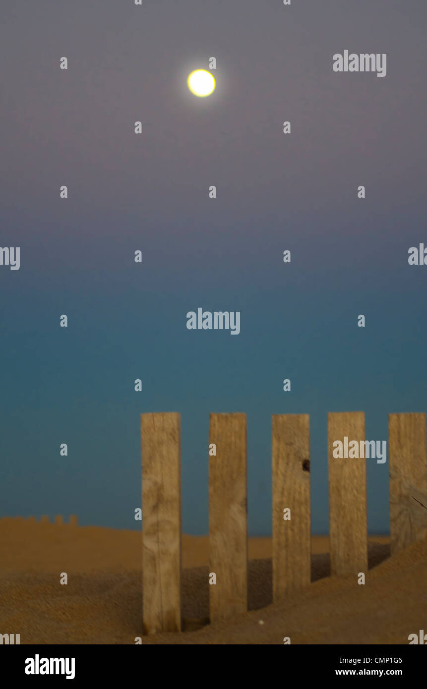 the moon and the sand Stock Photo - Alamy
