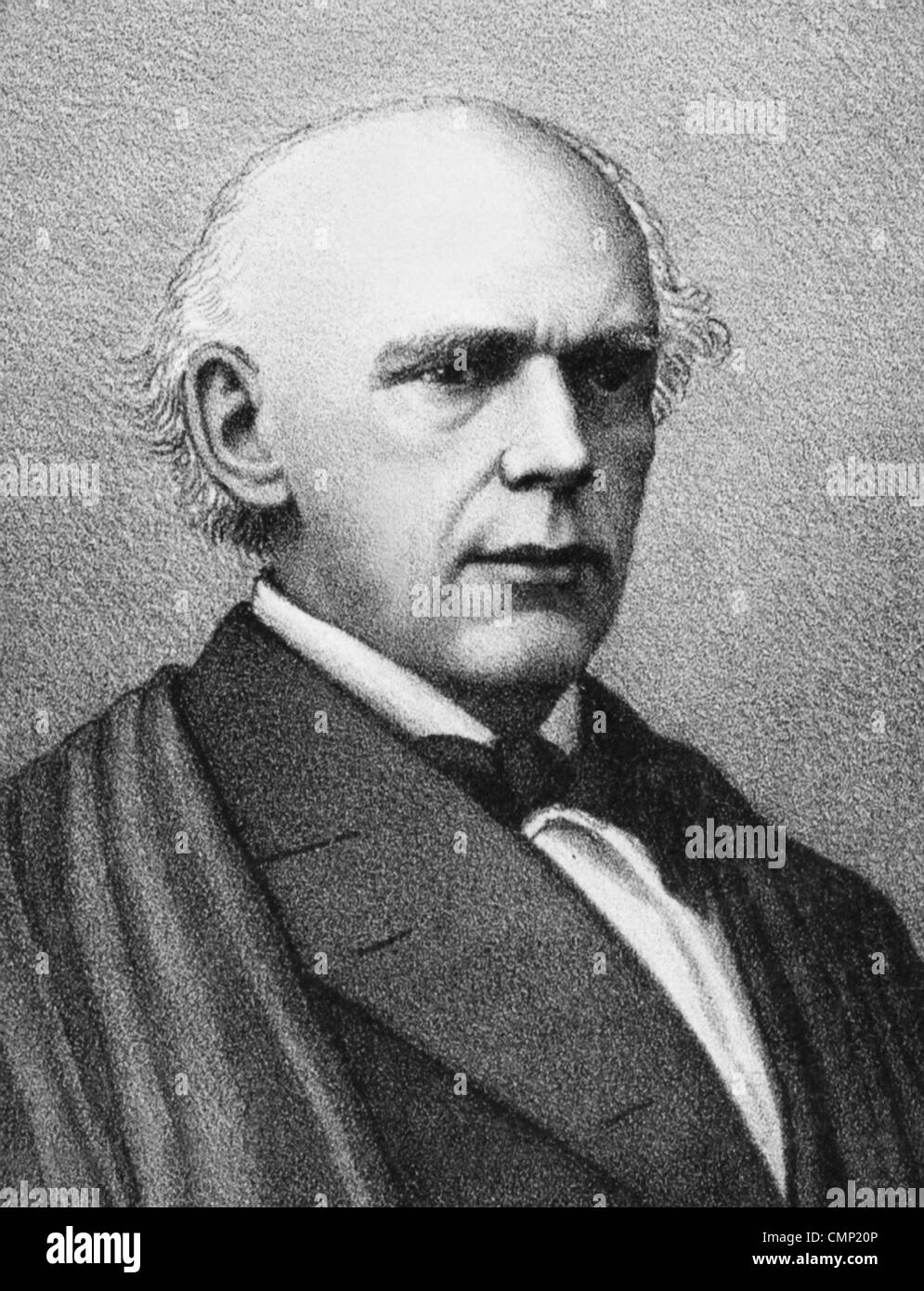 Vintage portrait of American statesman and lawyer Salmon P Chase (1808 ...