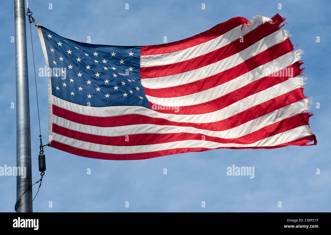 Tattered american flag hi-res stock photography and images - Alamy