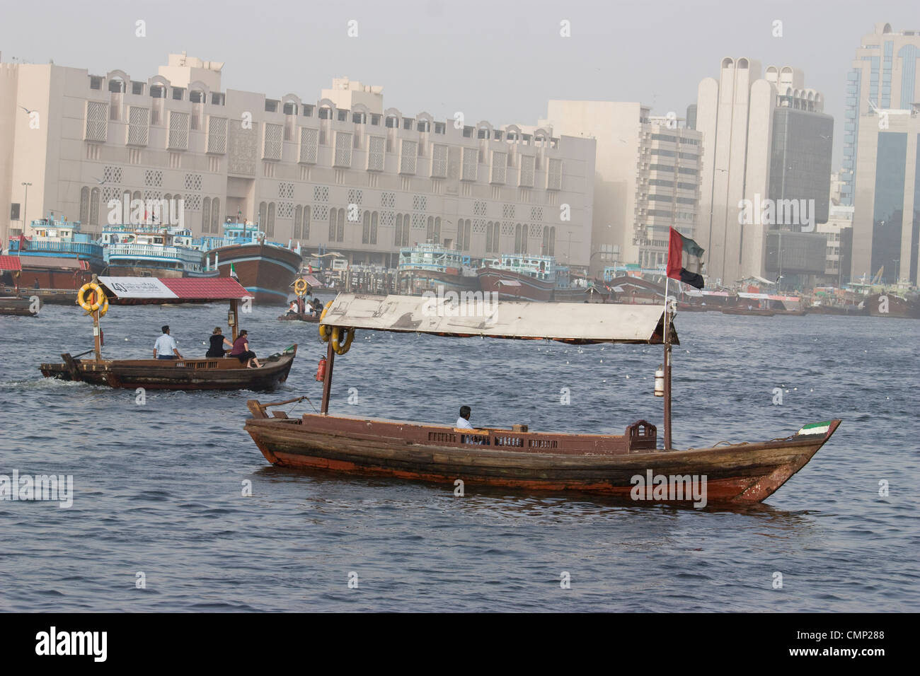 UAE, United Arab Emirates – Traditional abra boats ferry passengers ...