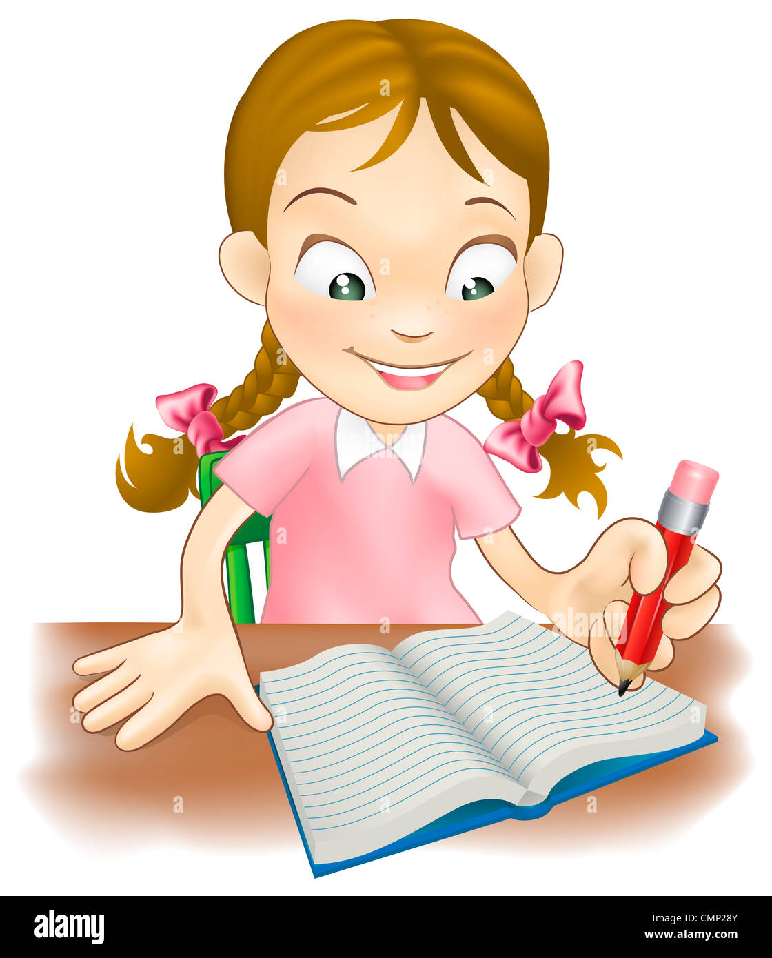 Writing a book cartoon hi-res stock photography and images - Alamy