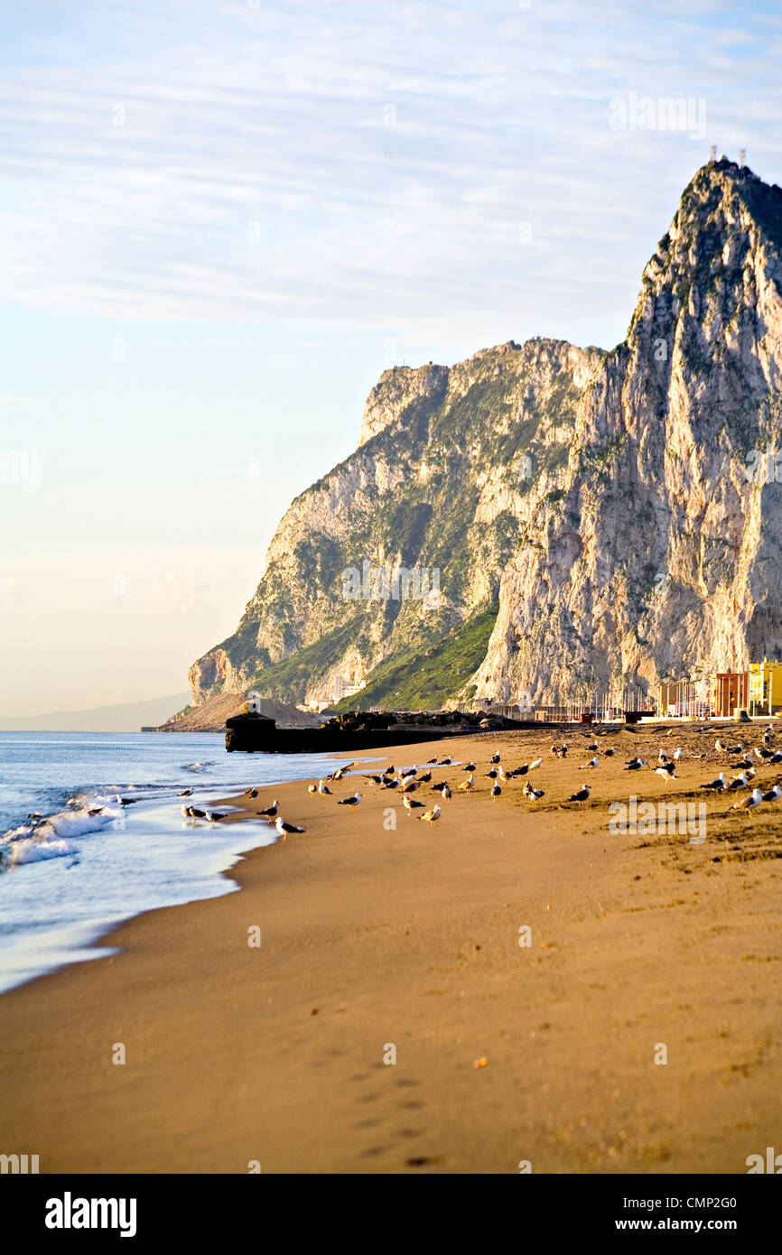 Gibraltar from the beach of la linea hi-res stock photography and ...