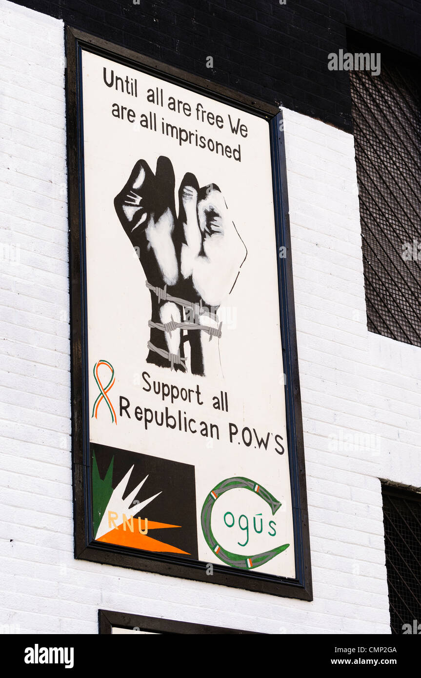 Belfast, UK. 24/03/2012. Republican Network for Unity reveals new mural ...