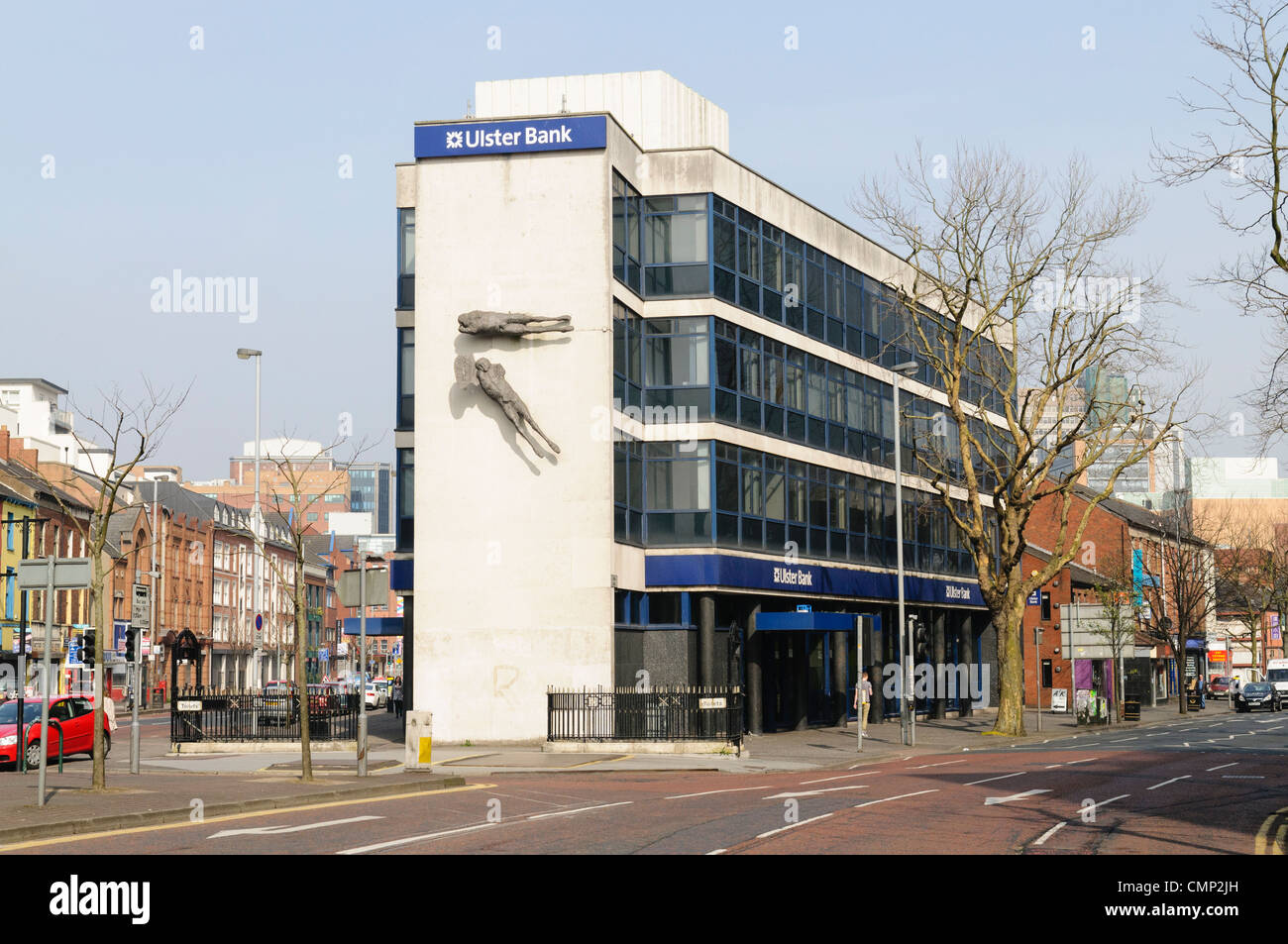 The famous Ulster Bank Building at Shaftesbury Square, Belfast with ...