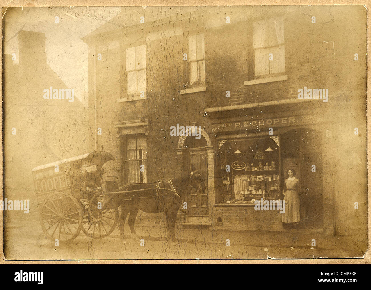 Cooper's Bakery, High Street, Wednesfield, early 20th cent. The sign ...