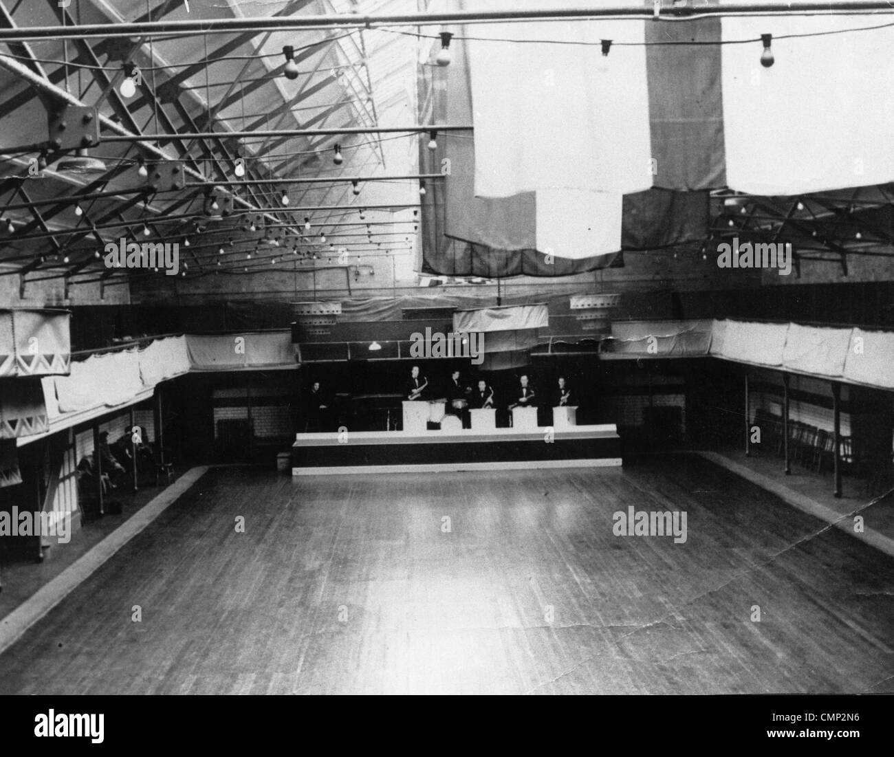 Central Baths, Wolverhampton, 1930. The interior showing the main pool ...