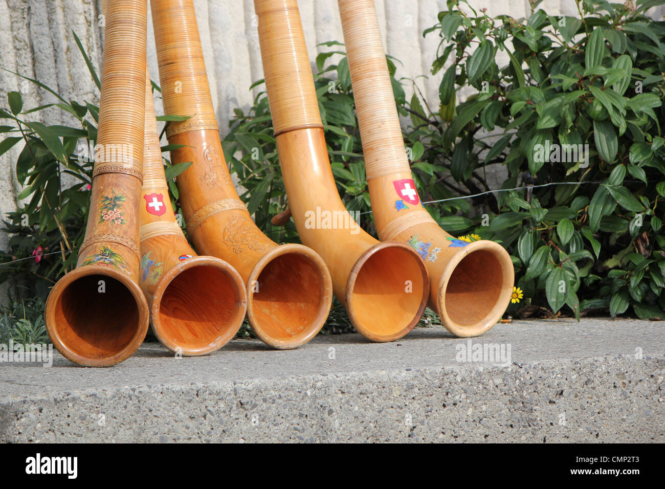 Switzerland tradition folklore alp horn hi-res stock photography and ...