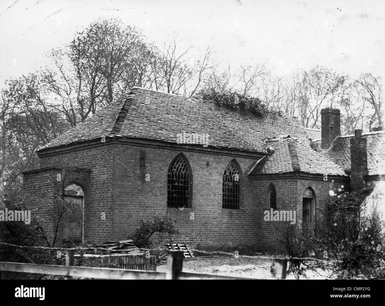 Northycote Farm Chapel, Bushbury, 1913. The farm's Catholic chapel in a ...
