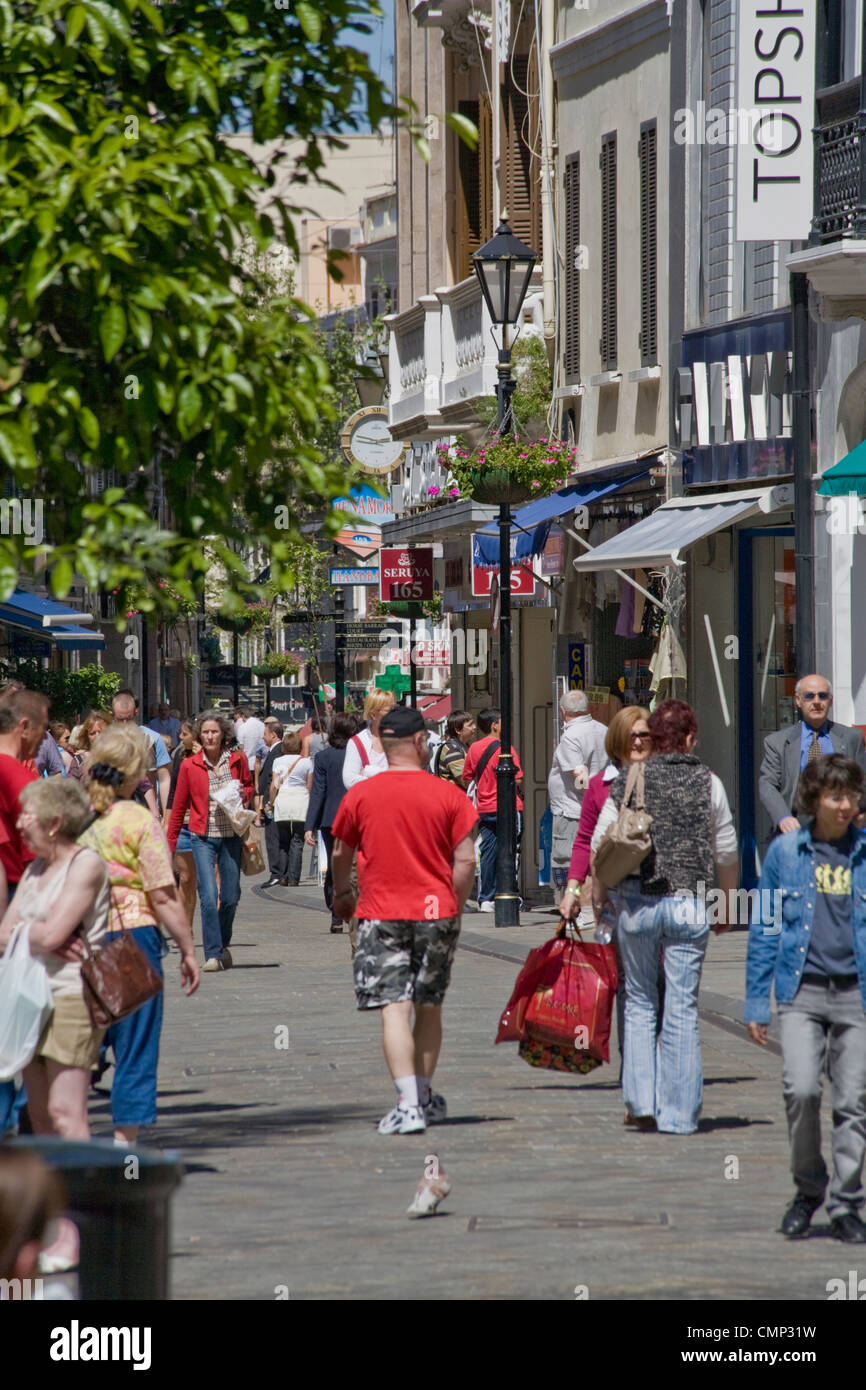 Main Street, Rock of Gibraltar Stock Photo - Alamy
