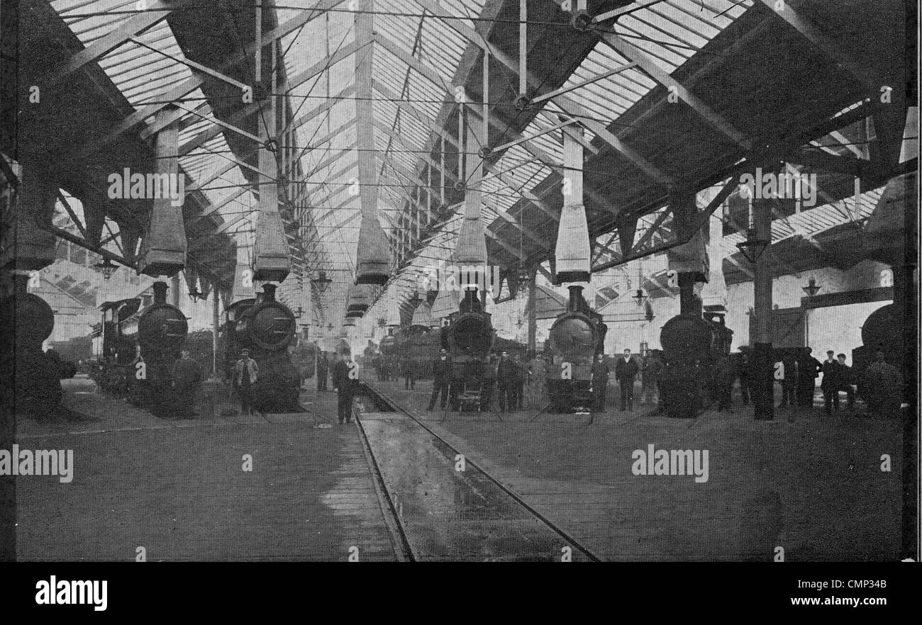 Oxley Locomotive Shed, Bushbury, late 20th cent. A 1908 photograph of ...
