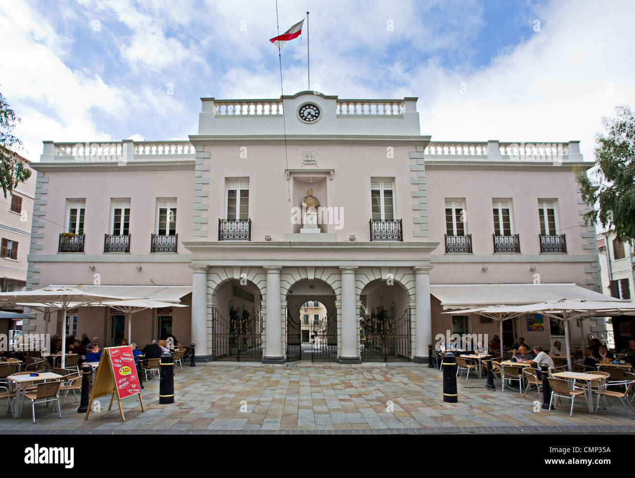 Parliament House, John Mackintosh Square, Rock of Gibraltar Stock Photo ...