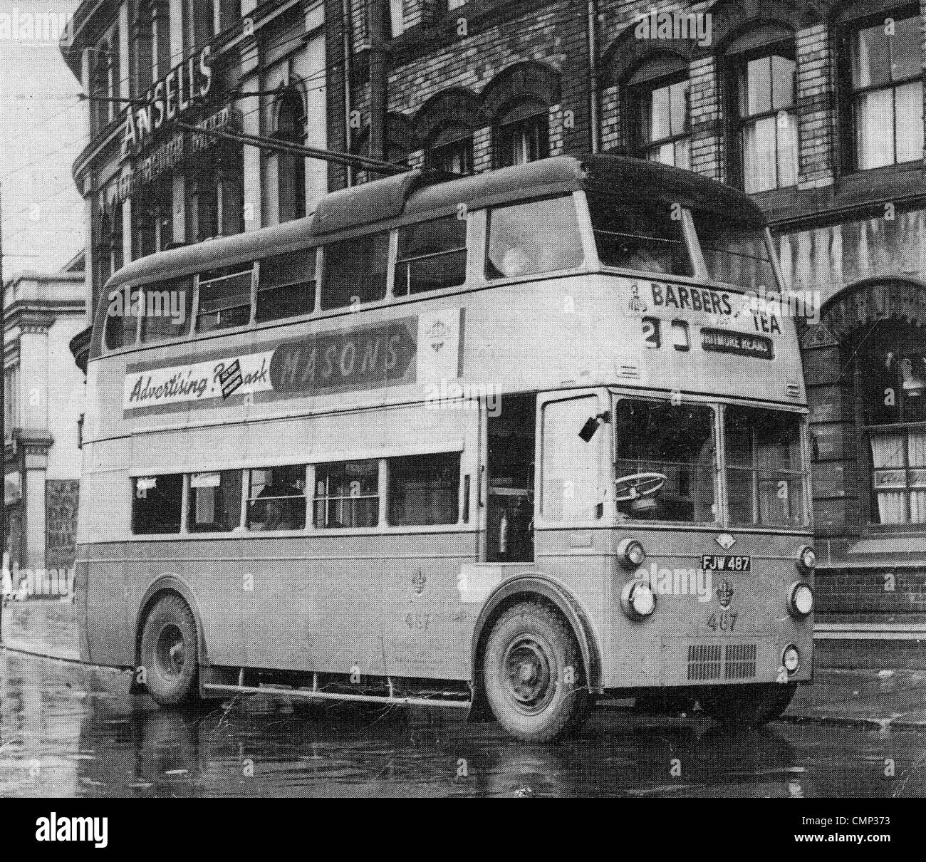 Guy Trolleybus, Victoria Square, Wolverhampton, Mid 20th cent. A ...