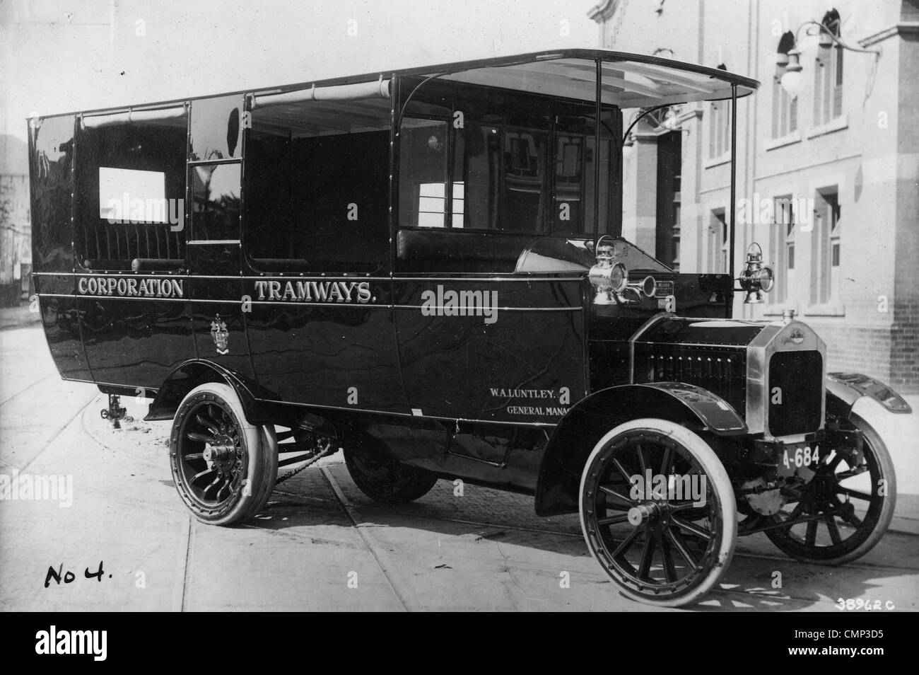 Motor Bus, Wolverhampton, 1912. A Wolverhampton Corporation owned ...