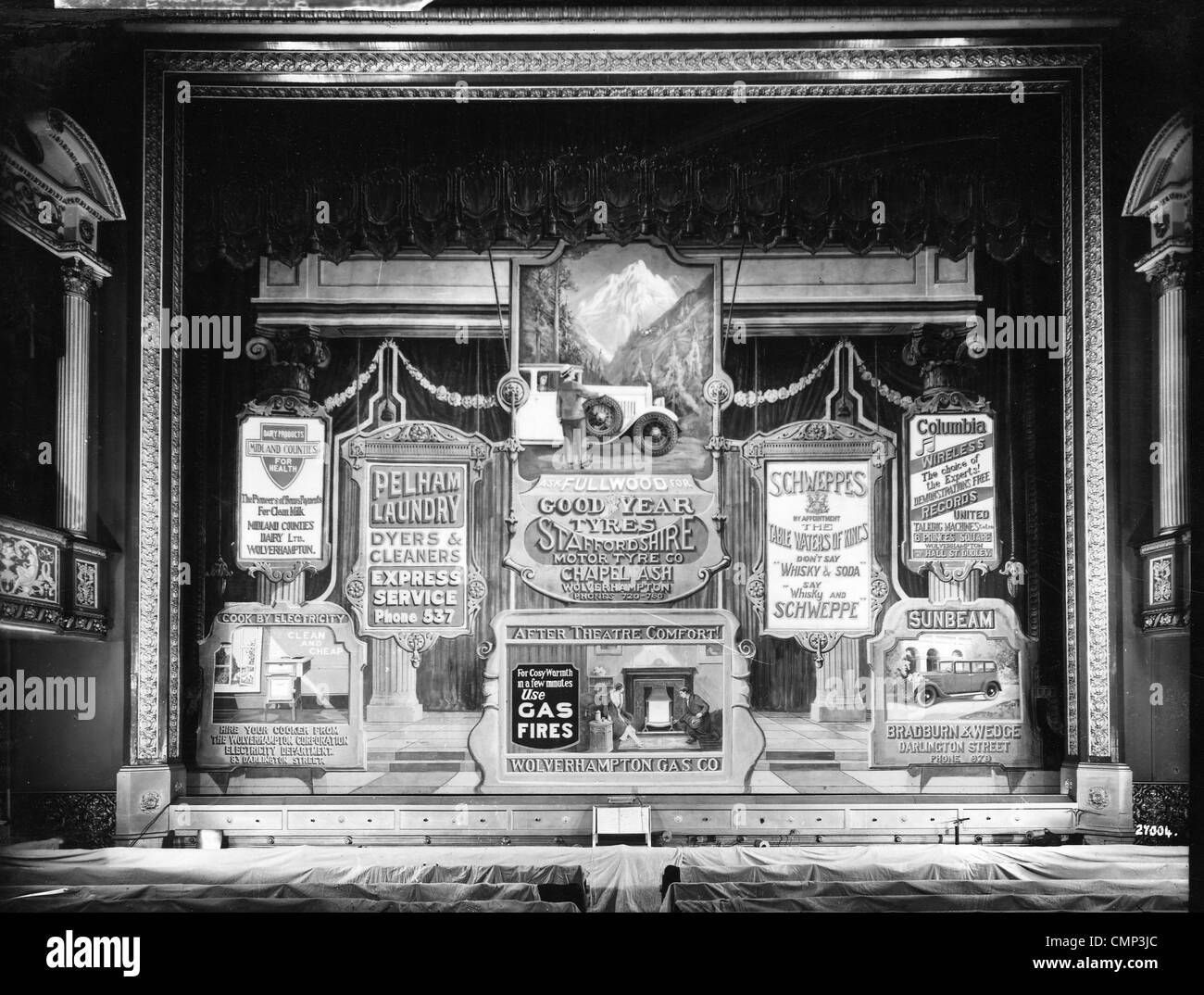 Interior, Grand Theatre, Wolverhampton, circa 1932. Image shows the ...