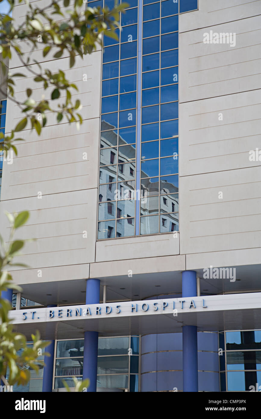 Main entrance St Bernard's Hospital, Rock of Gibraltar Stock Photo - Alamy